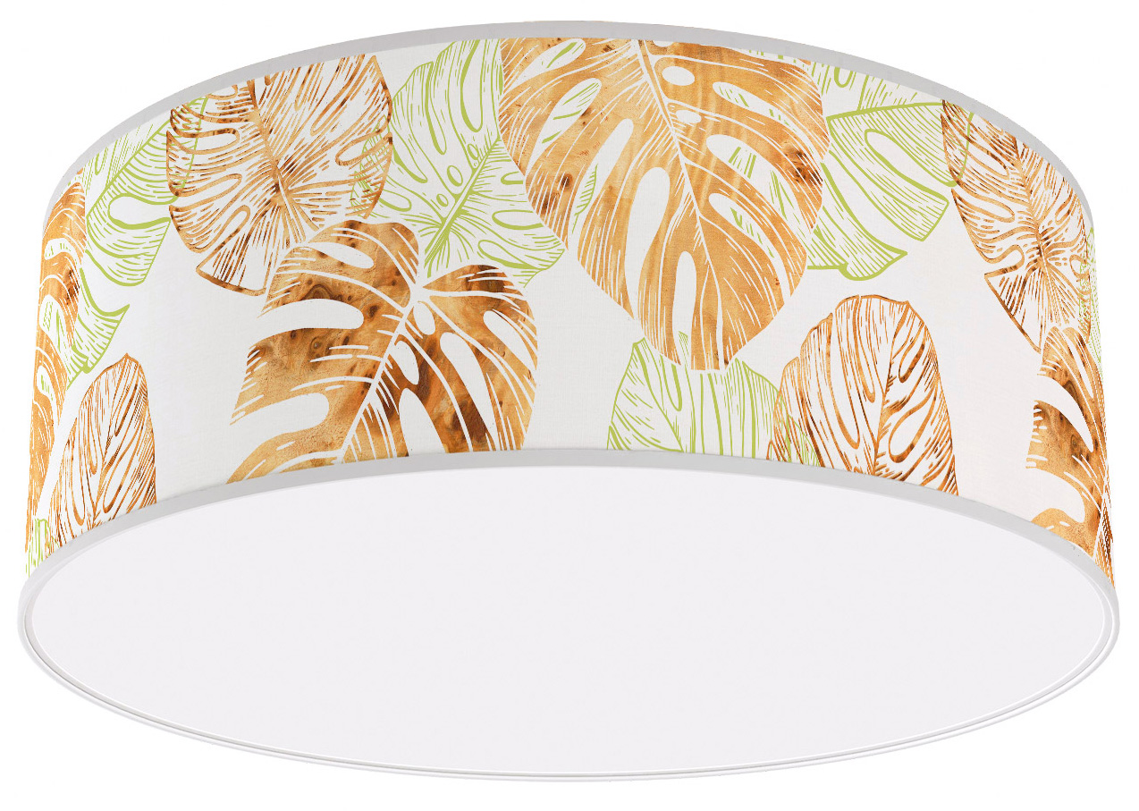 Monstera Drum Ceiling Light by Jef Designs | jdMonsteraGreenANDREA14 ...
