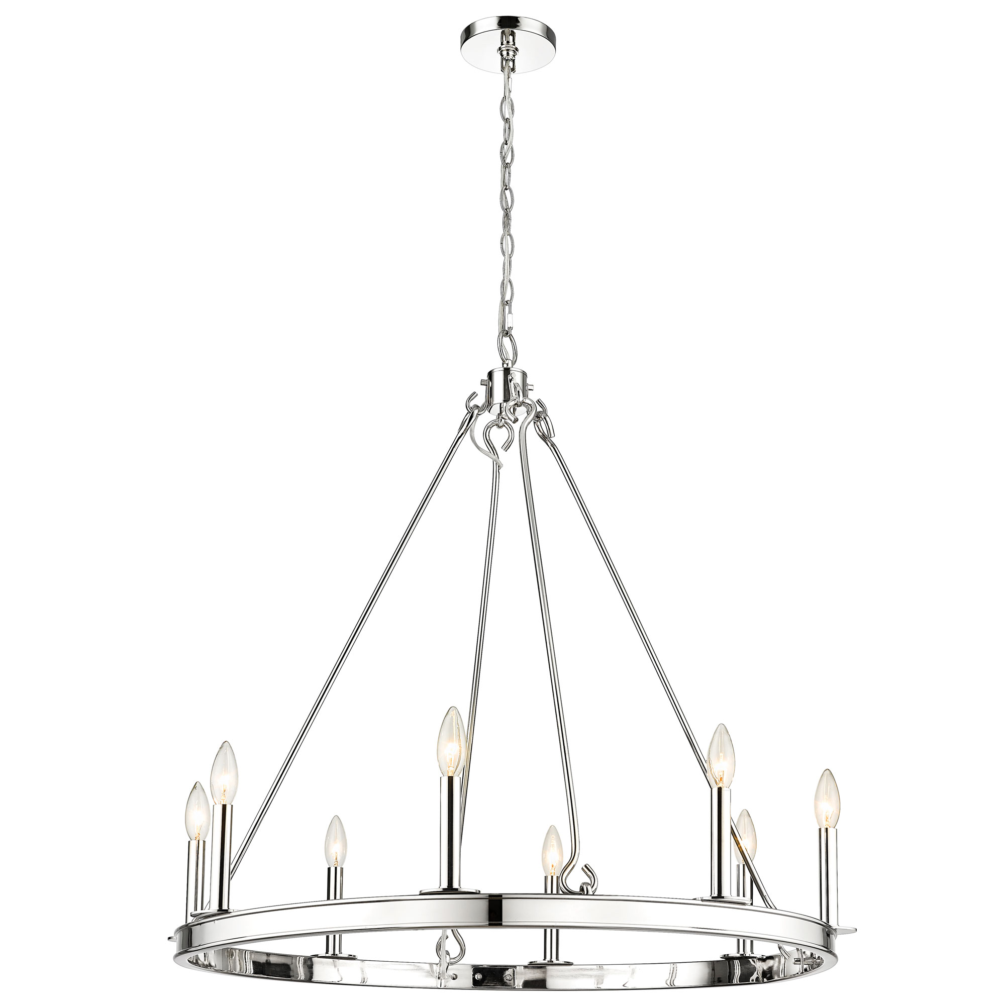 Barclay Round Chandelier by Z-Lite | 482R-8PN | ZLT1206576