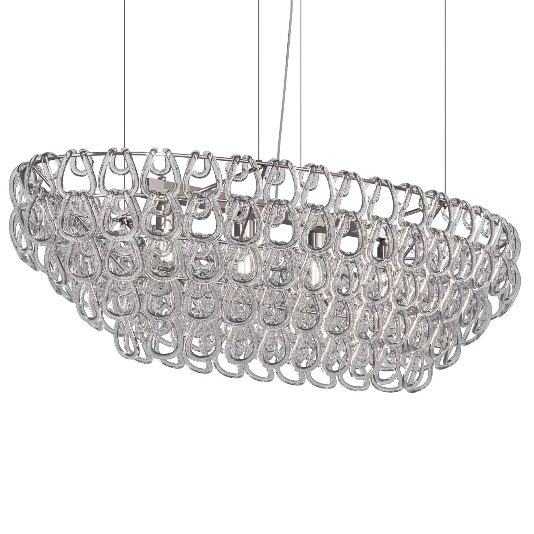 Giogali Oval Linear Pendant by Vistosi | GIOGA SP OV1 BC CR E26 UL ...