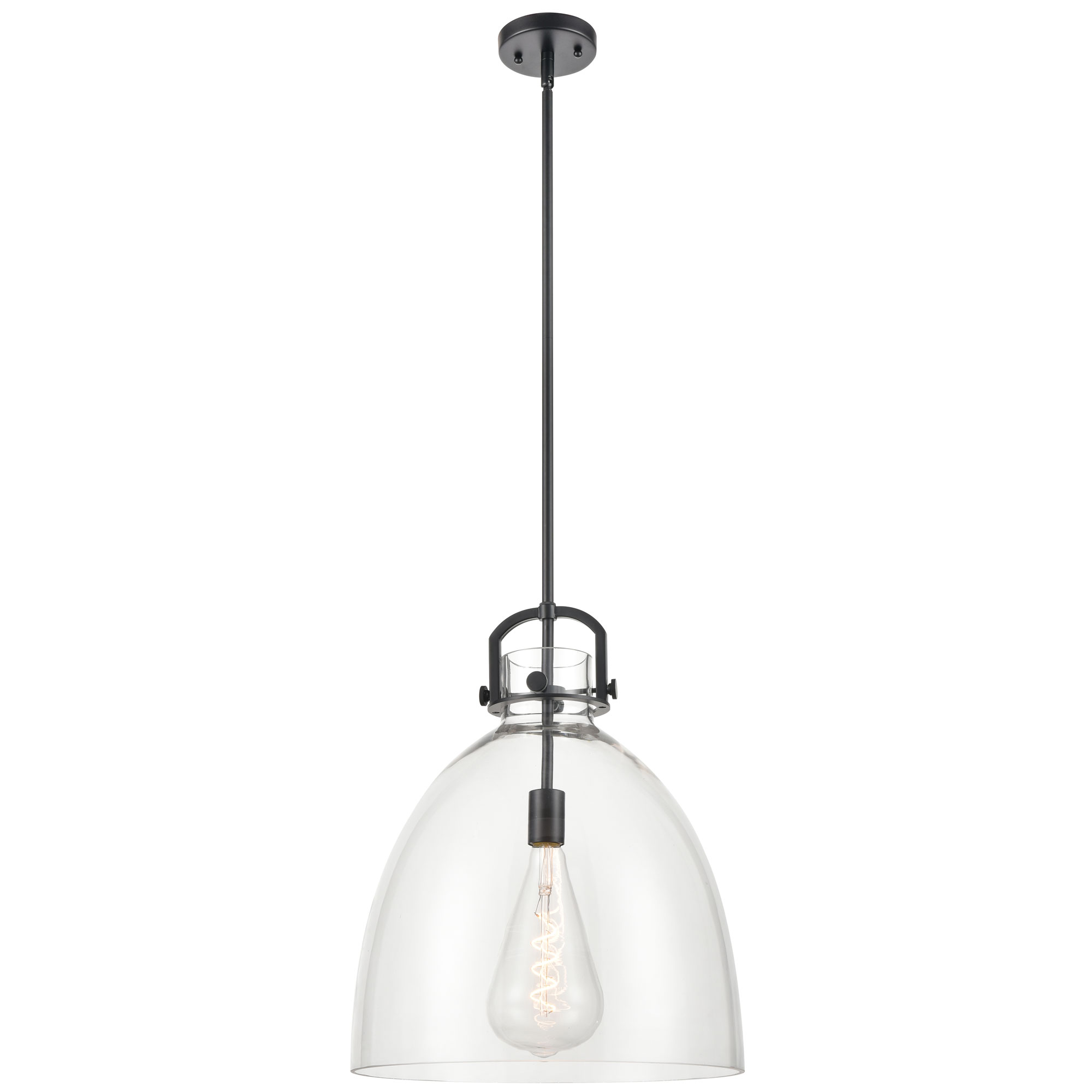 Newton Bell Stem Hung Pendant by Innovations Lighting | 410-1SL-BK-G412 ...