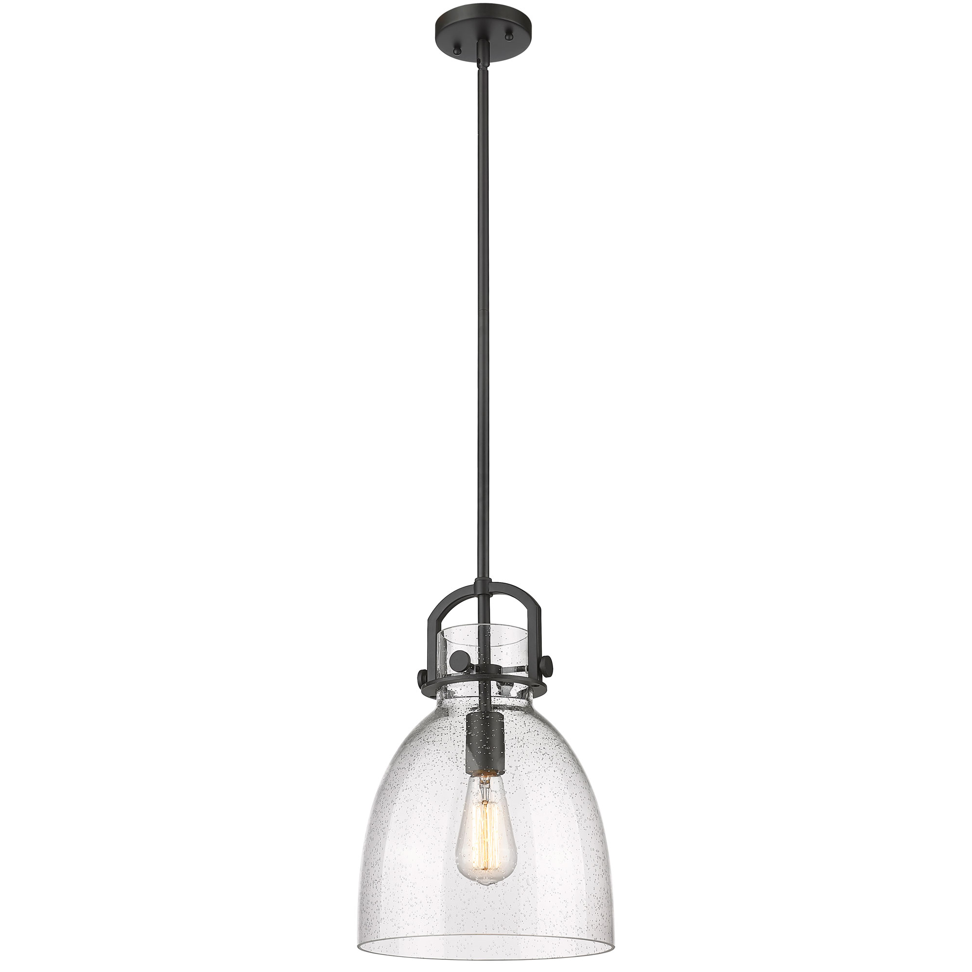 Newton Bell Stem Hung Pendant by Innovations Lighting | 410-1SL-BK-G412 ...
