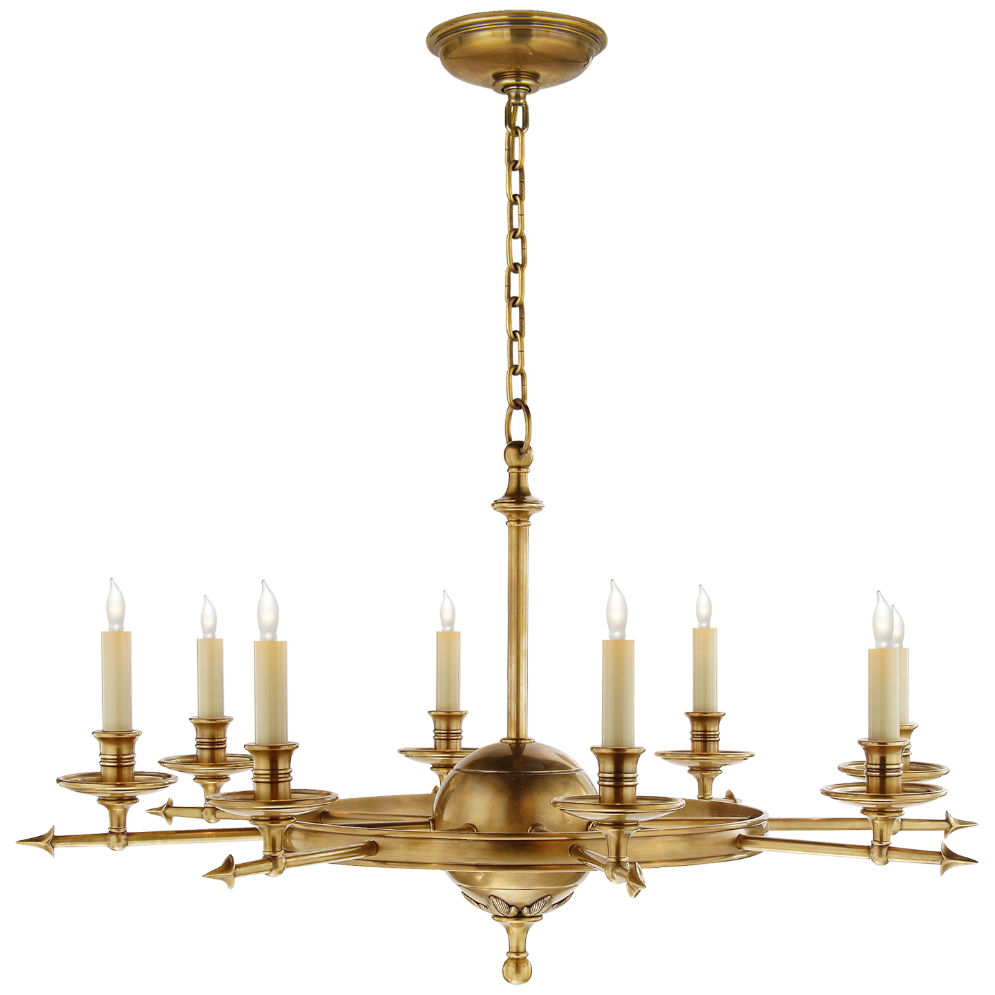 Leaf and Arrow Chandelier by Visual Comfort Signature | CHC 1447AB ...