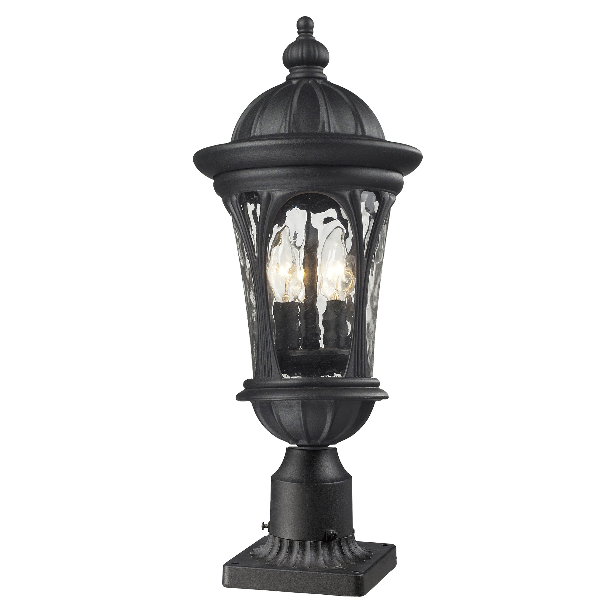 Doma Outdoor Pier Light with Decorative Base by Z-Lite | 543PHM-BK-PM ...