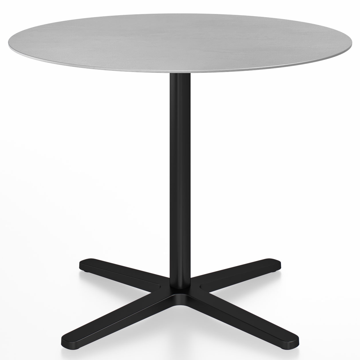 2 Inch X Base Round Cafe Table by Emeco | 2INCHCTRD36XALUDARKPC | EMC1259038