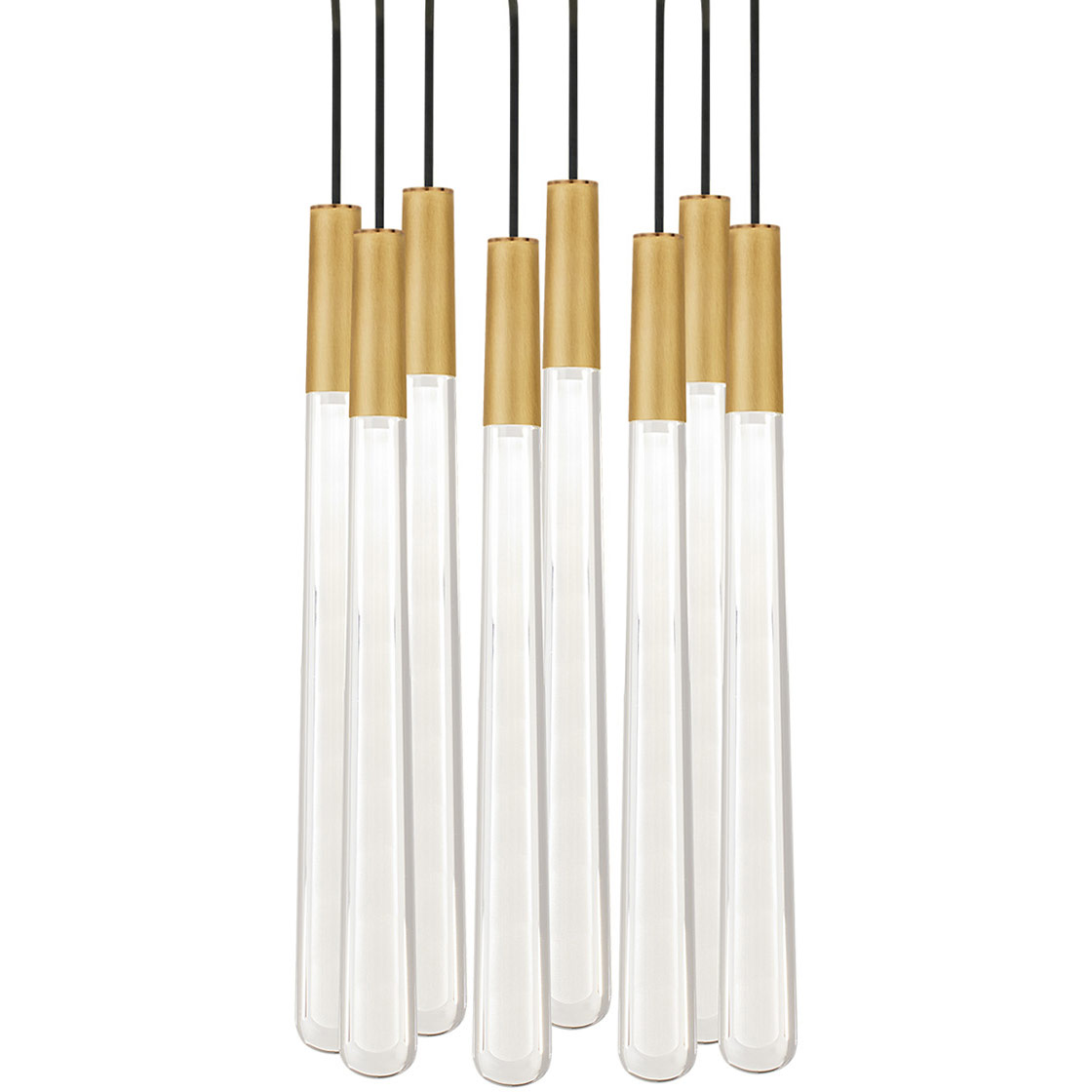 Pylon Crystal Chandelier by Visual Comfort Modern | 700TRSPPYLC8RNB ...