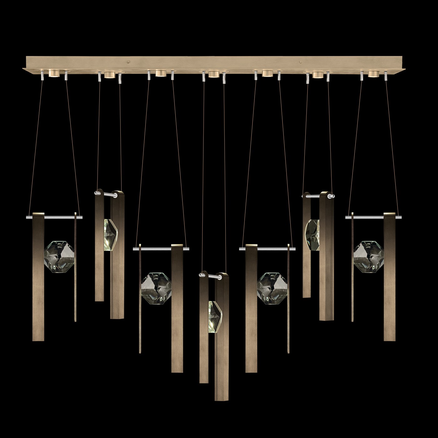 Aria Bar Linear Multi Light Pendant by Fine Art Handcrafted Lighting ...
