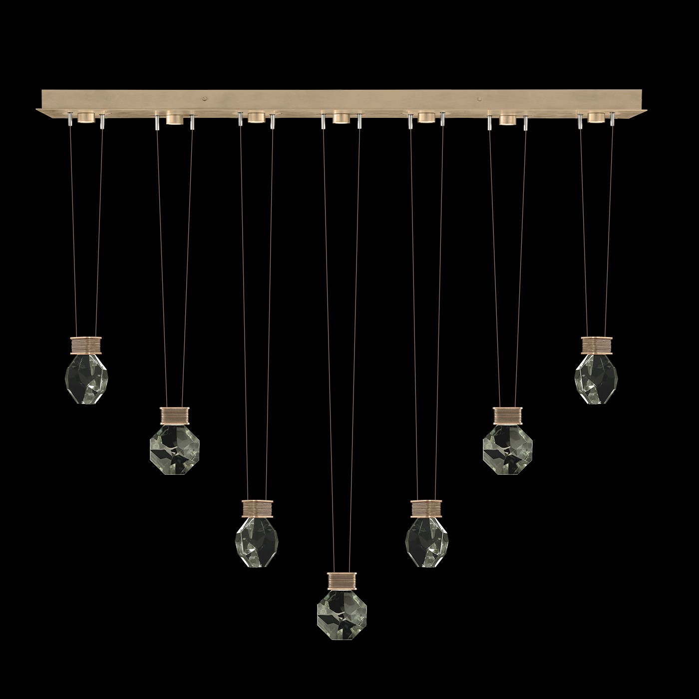 Aria Drop Linear Multi Light Pendant by Fine Art Handcrafted Lighting ...
