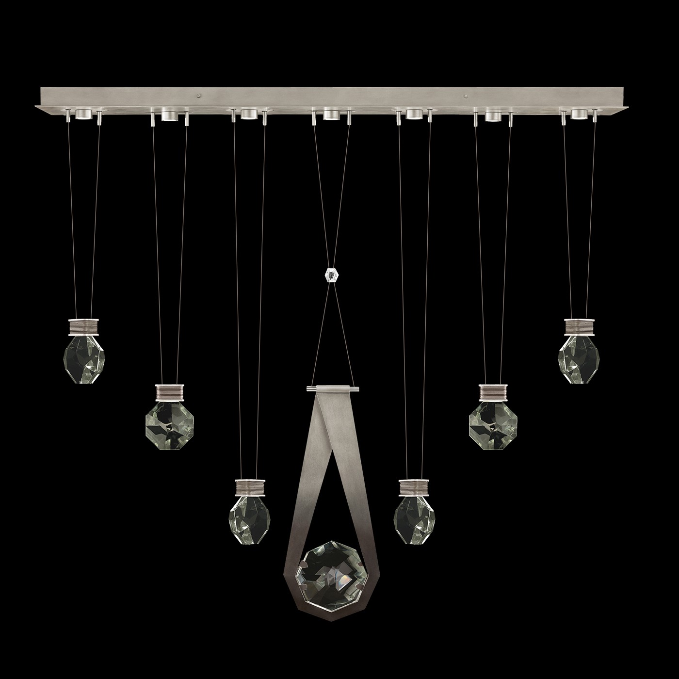 Aria 7 Round/Drop Linear Multi Light Pendant by Fine Art Handcrafted ...