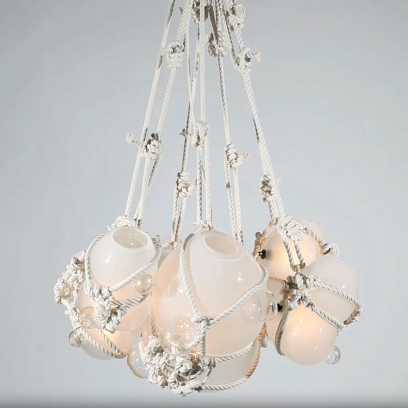 Knotty Bubbles Chandelier by Roll & Hill | KBUBCB-NA-OP-E12-120 ...