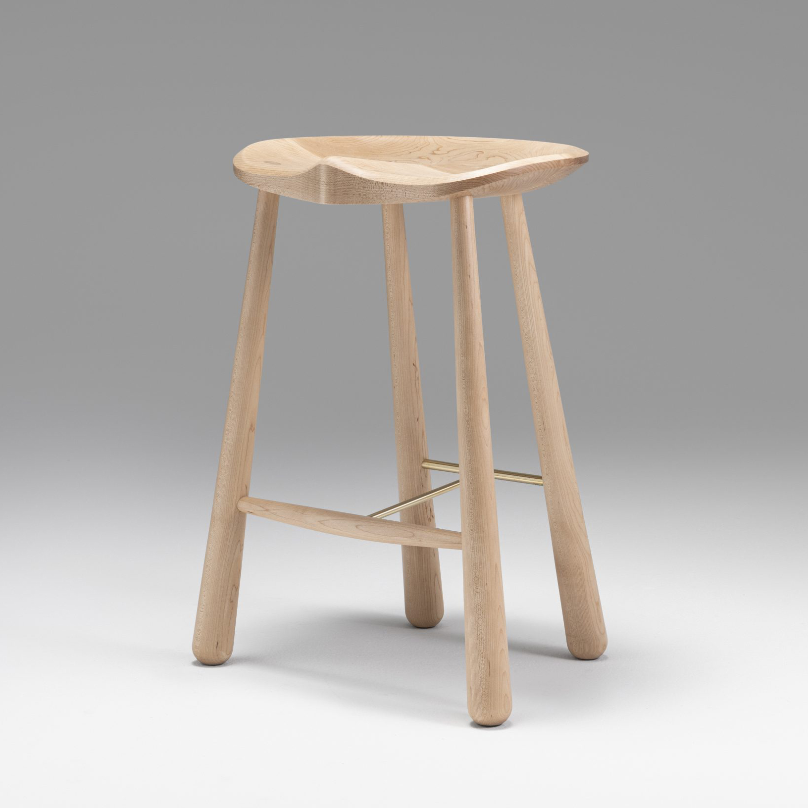 Taper Stool by Roll & Hill | TAPR-STL-CTR-MAP-BRA | RNH1277596