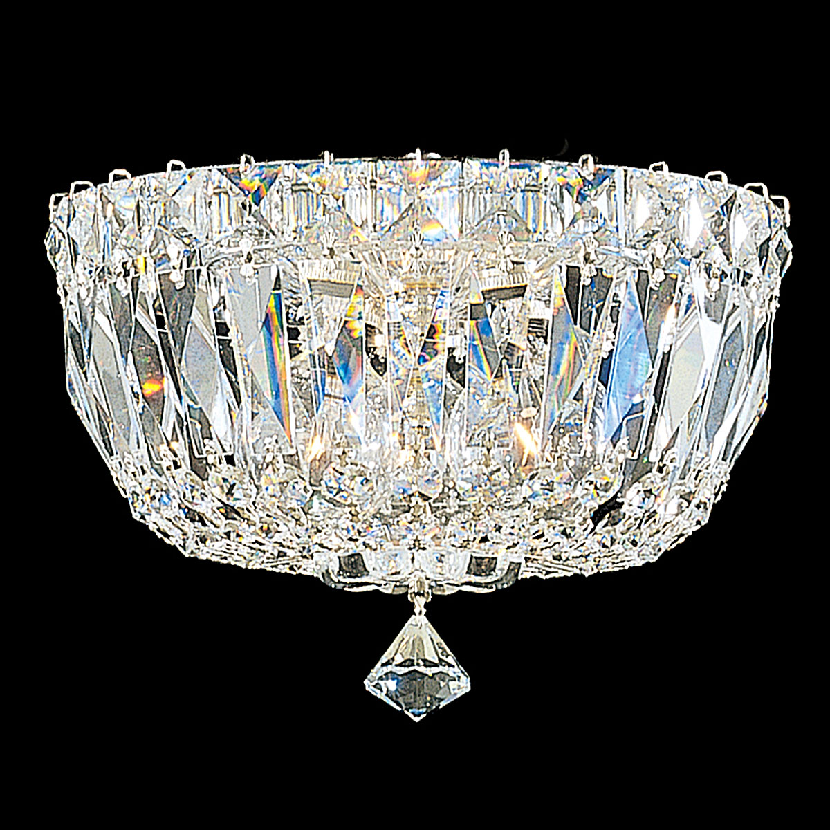 Petit Crystal Deluxe Ceiling Flush Light by Schonbek Signature | 5890 ...