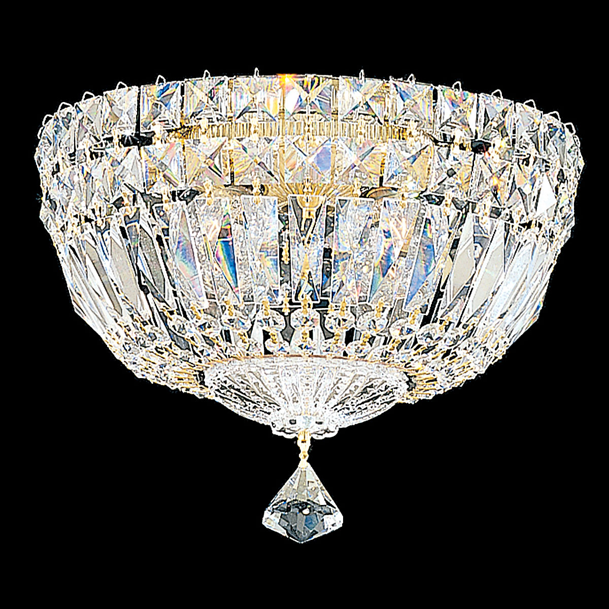 Petit Crystal Deluxe Ceiling Flush Light by Schonbek Signature | 5891 ...