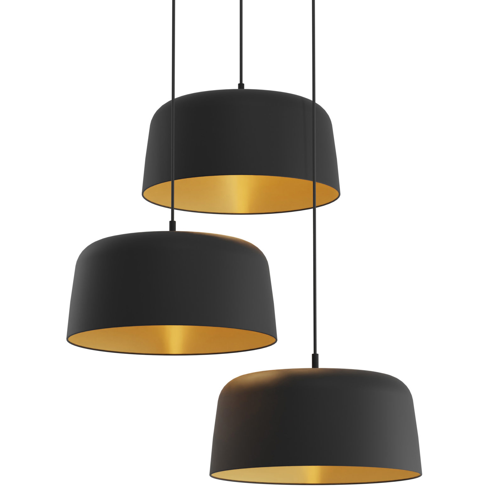 Yurei 3-Light Pendant / Ceiling Light by Koncept Lighting | YUP-C3-SW ...