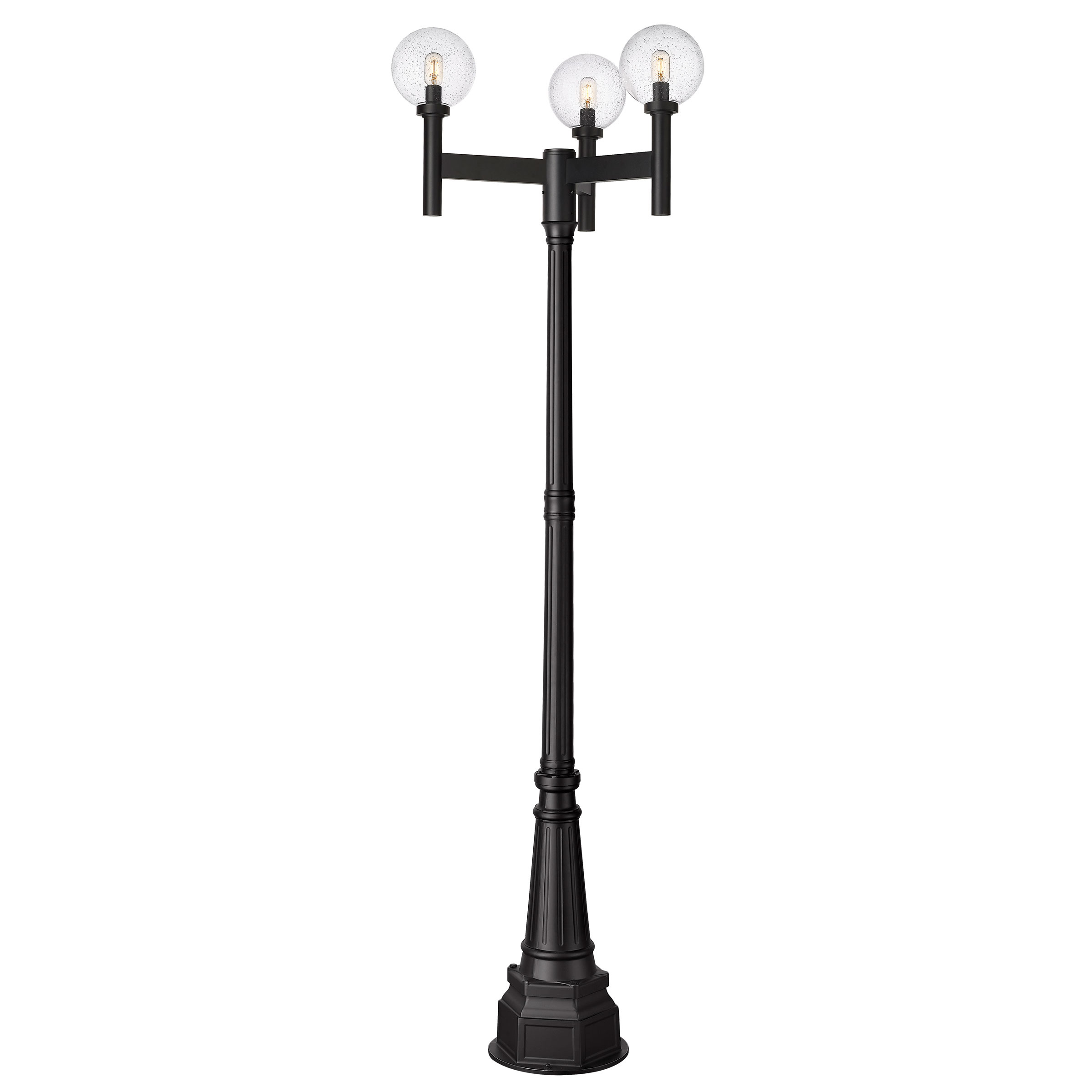 Laurent 3-Light Post Light with Round Post/Decorative Base by Z-Lite ...