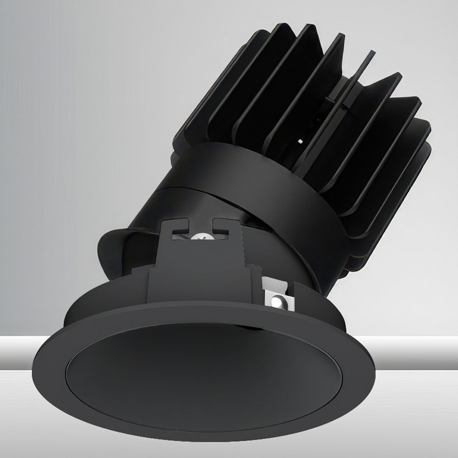 Luca 3.5 inch Round TruColor RGBTW 24V ADJ Downlight with Trim by PureEdge Lighting | L35L-19W ...