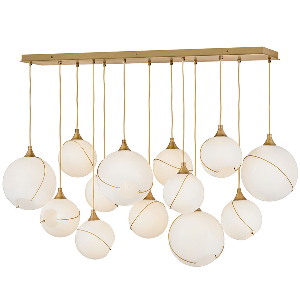 Skye Linear Cluster Chandelier by Hinkley Lighting | 30305HBR-CO ...