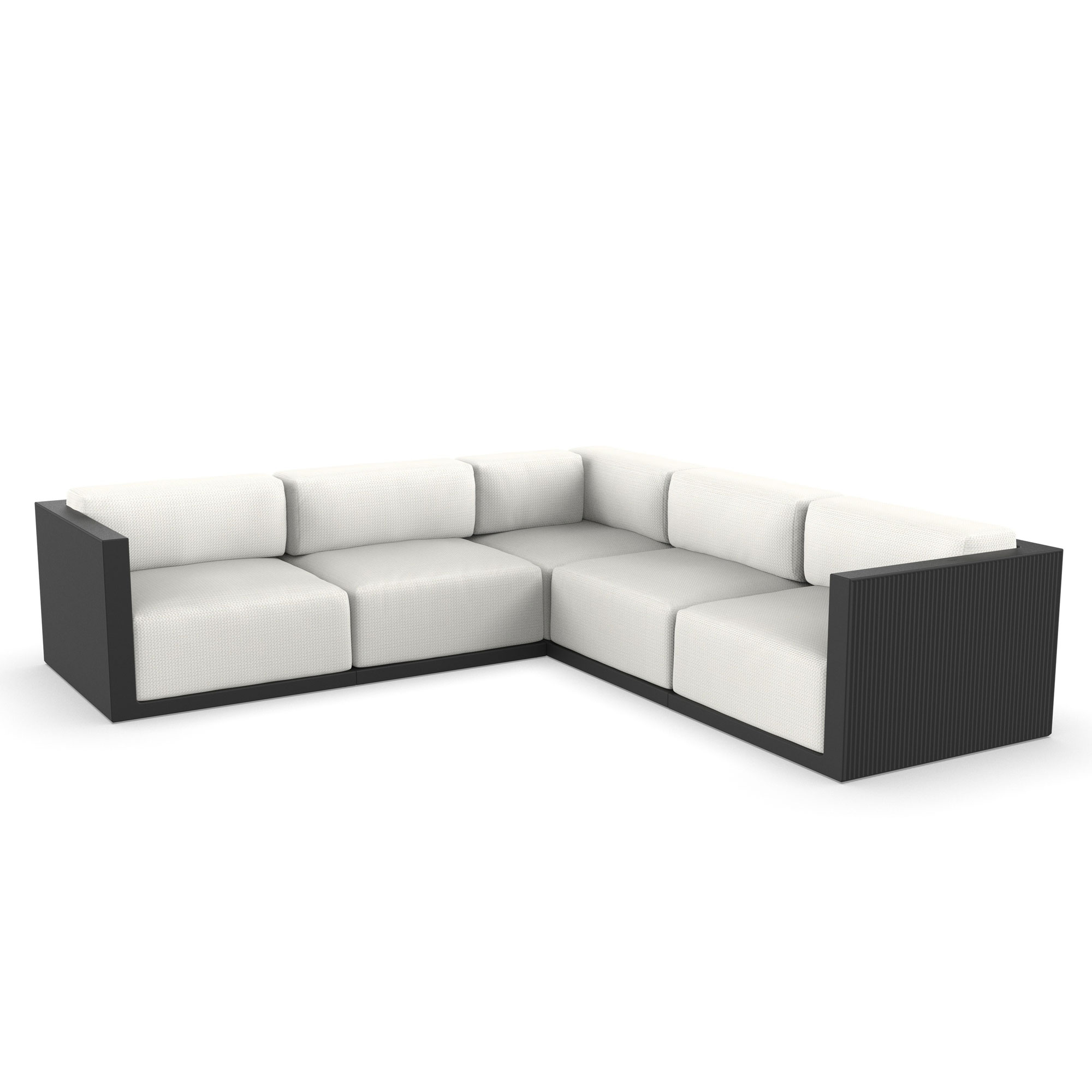 Gatsby 5 Seater Outdoor Sectional by Vondom | 71019-Black-1501 | VND1385991