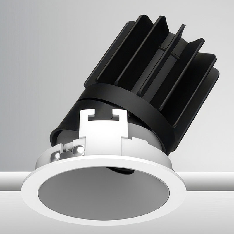 Luca 2.7 inch Round Static White Adjustable Downlight With Trim by PureEdge Lighting | L27-FL ...