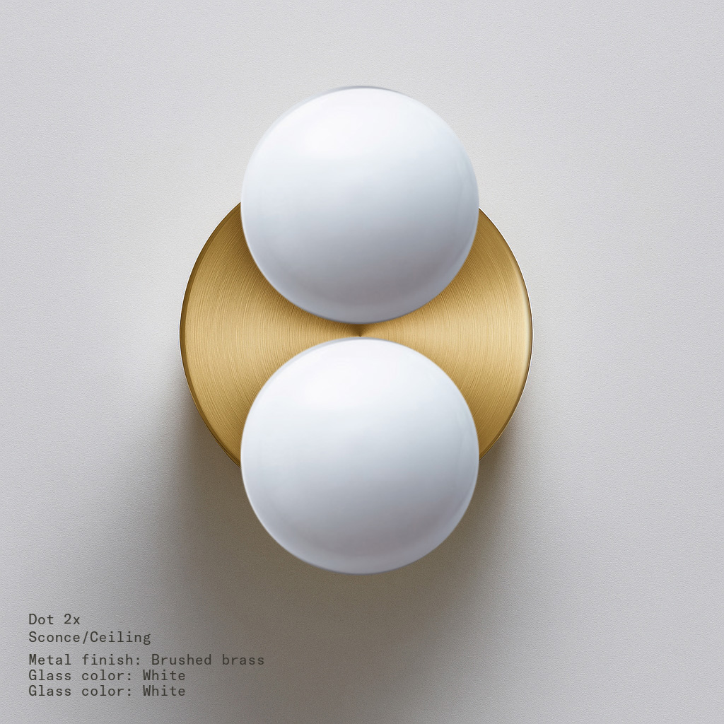 Dot 2X Wall / Ceiling Light by SkLO | LTD2WHTWHTBB | SKL1389312