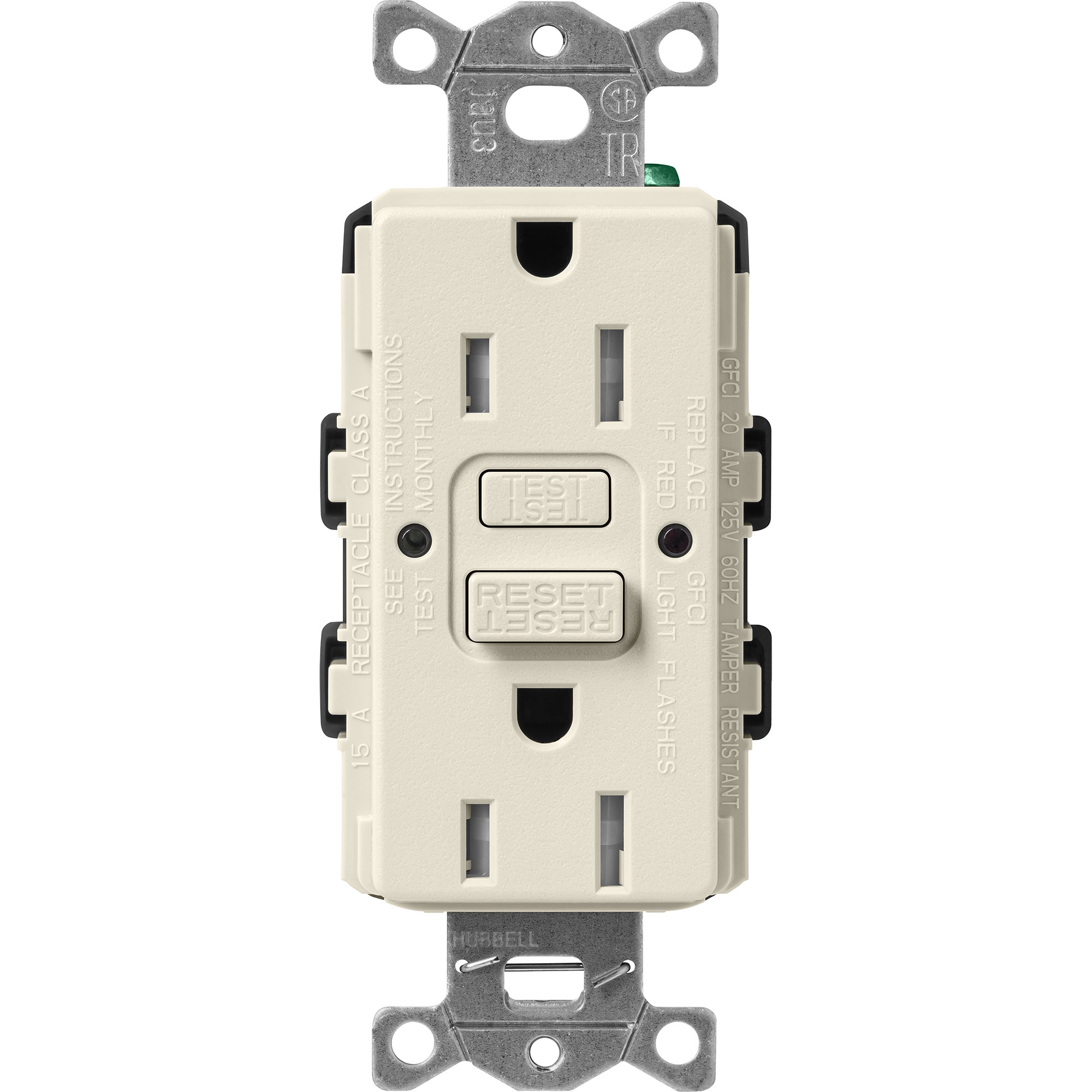 GFCI Tamper Resist Self Test Receptacle by Lutron | SCR-15-GFST-PM ...