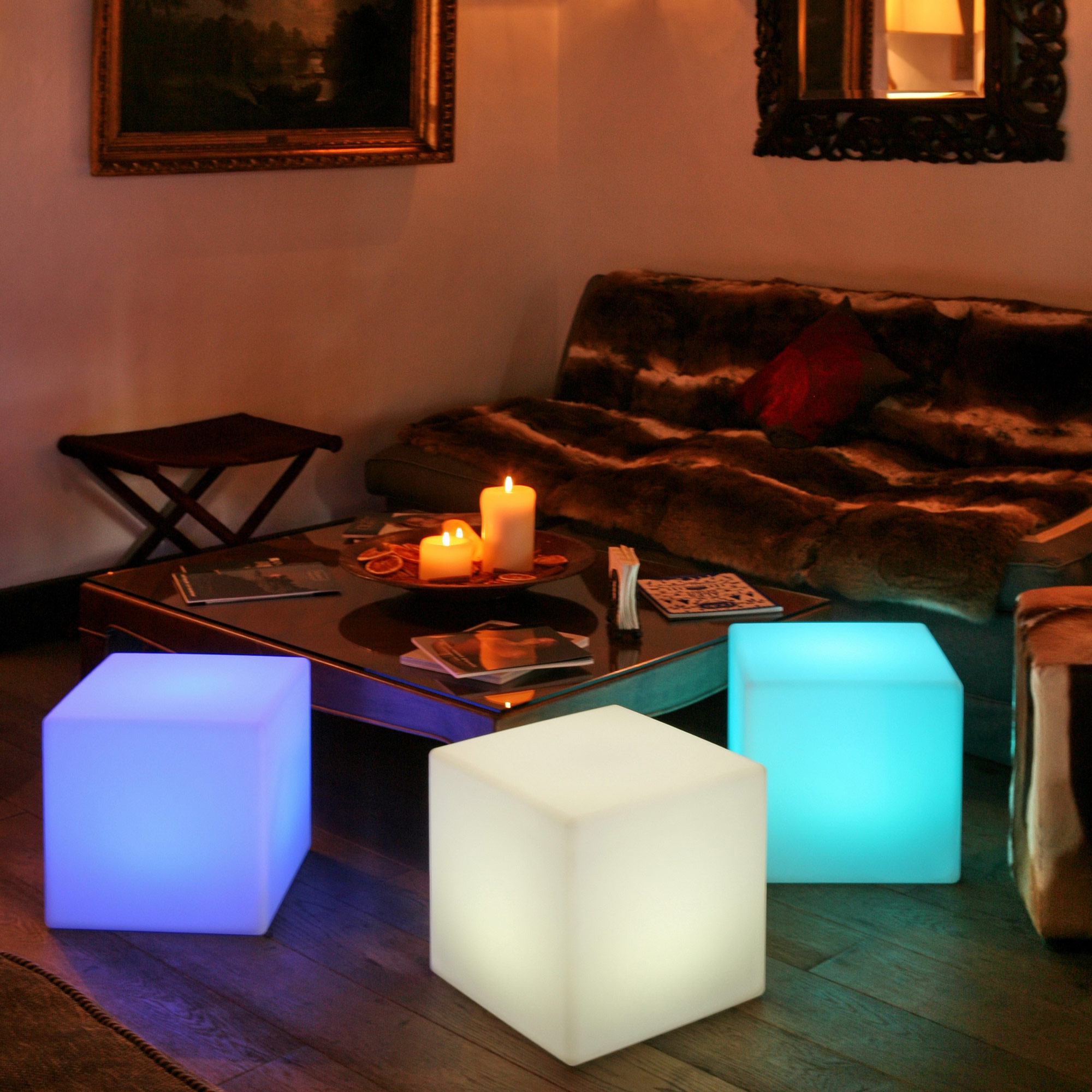 Cube Sharp Bluetooth Indoor / Outdoor LED Lamp by Smart & Green | FC ...