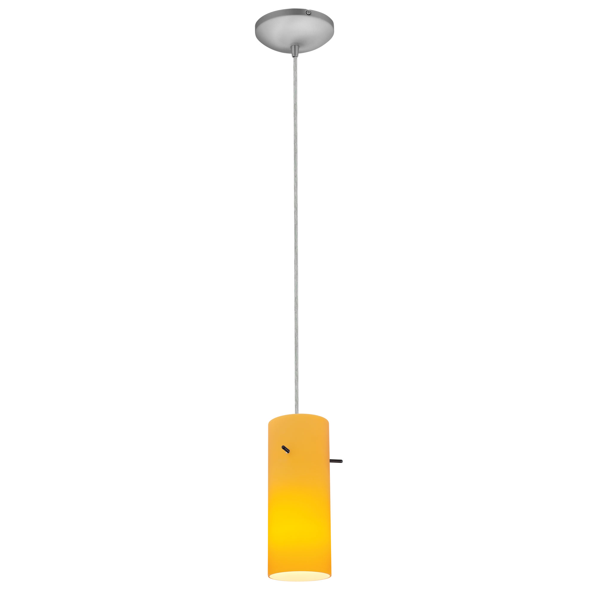 Glass Cylinder Cord Pendant by Access | 28030-3C-BS/AMB | ACC486092