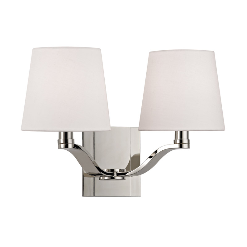 Clayton Wall Light by Hudson Valley Lighting | 2462-PN | HUD192233