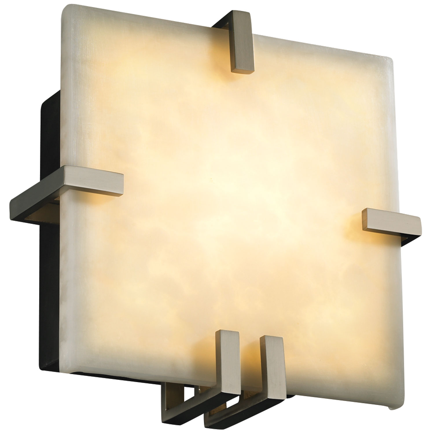 Clouds Clips Square ADA Wall Sconce by Justice Design | CLD-5550-NCKL ...