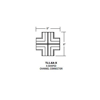 TruLine 1.6A X-Shaped Channel Connector by PureEdge Lighting | TL1.6A-X ...