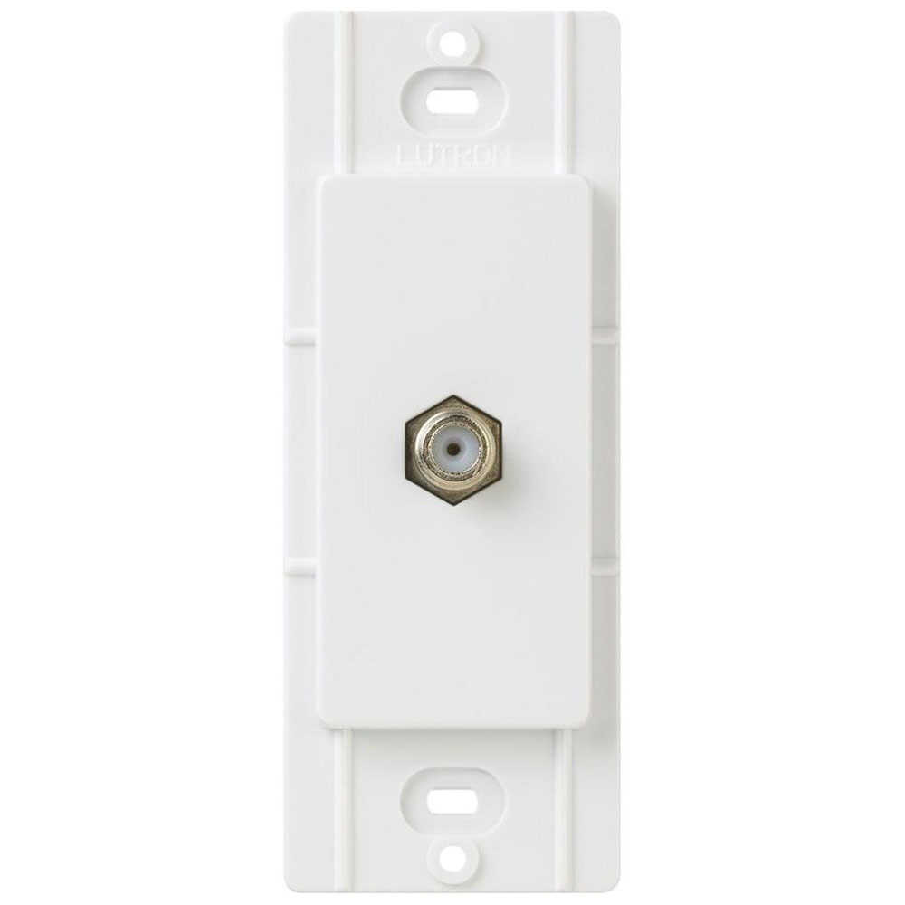 Claro Cable TV Jack by Lutron | CA-CJ-WH | LUT242748