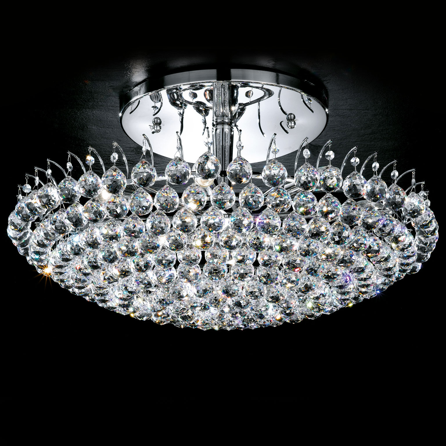 Impero 808 Large Ceiling Semi Flush Light by Masiero | VE 808/PL8+4/CC