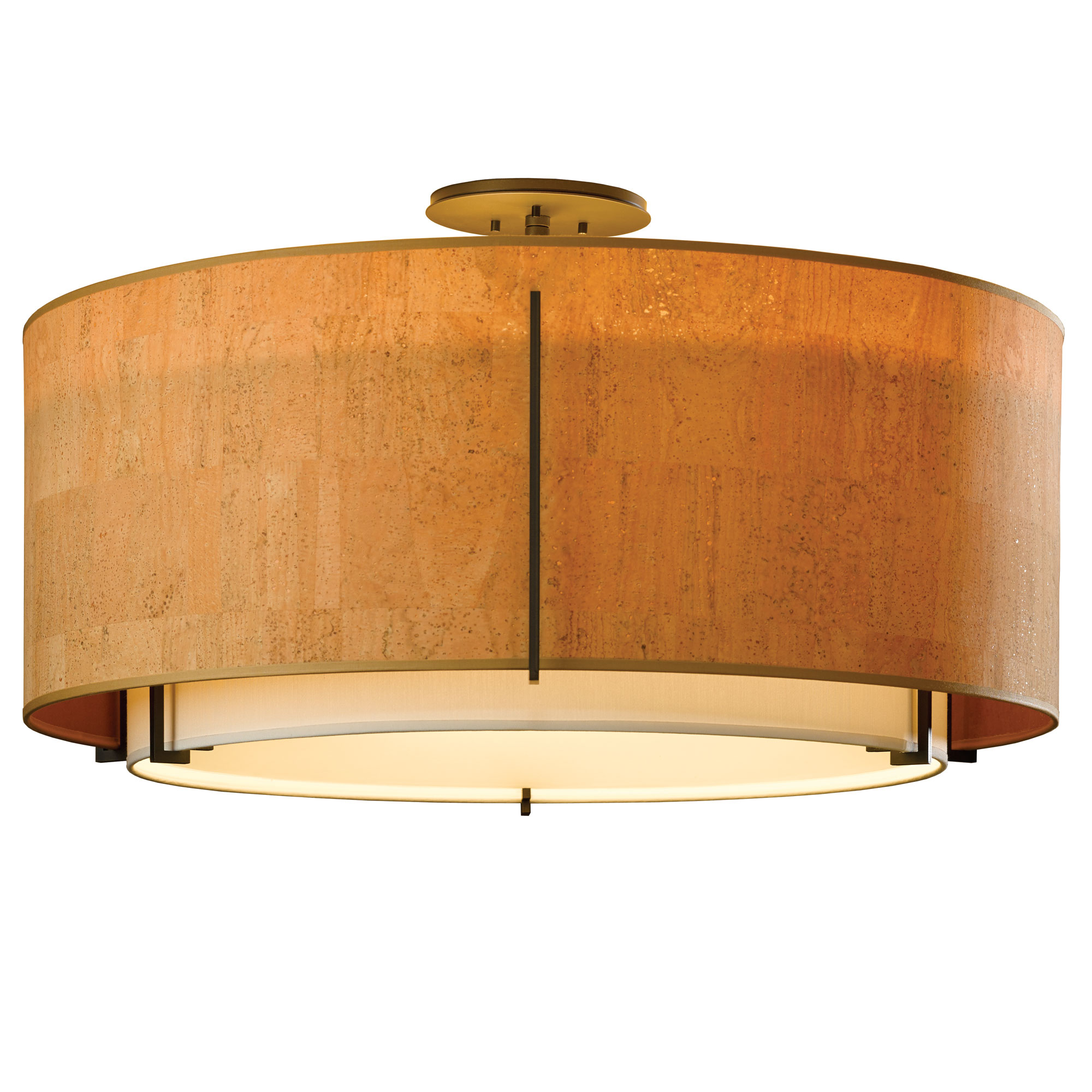Exos Double Shade Semi Flush Ceiling Light by Hubbardton Forge | 126505 ...