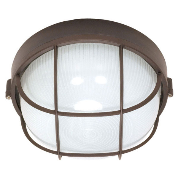 Caged Round Outdoor Wall Light by Satco | 60-519 | STC351916