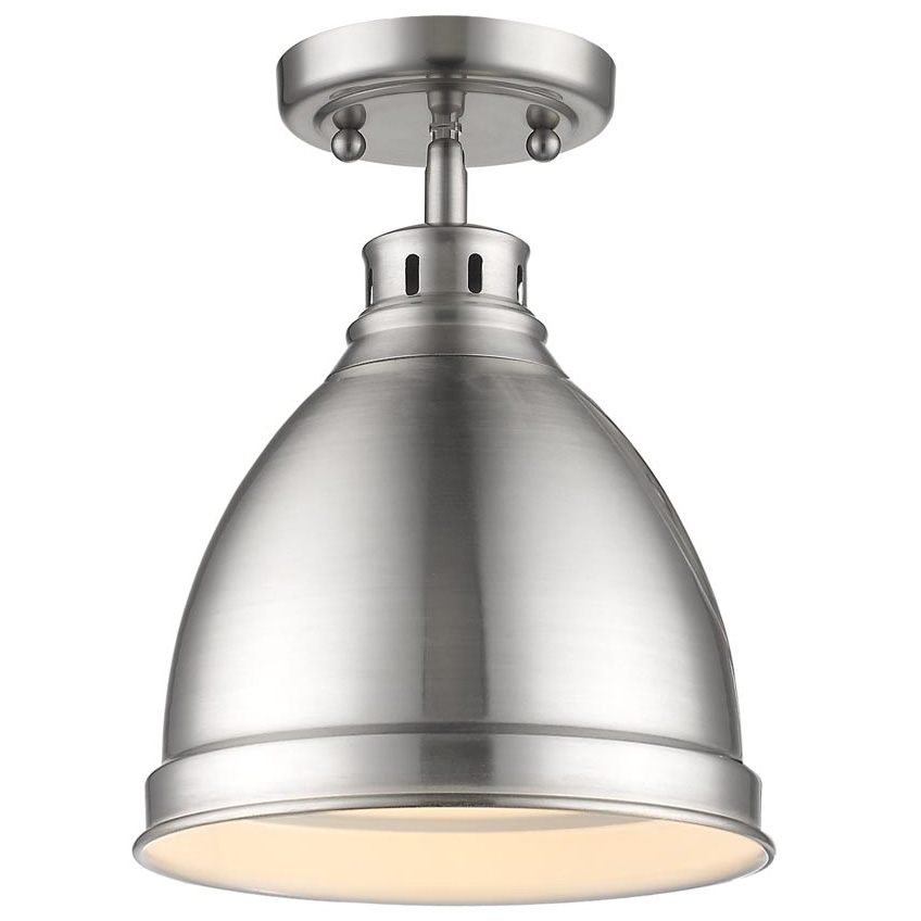 Duncan Semi Flush Ceiling Light by Golden Lighting | 3602-FM PW-PW ...