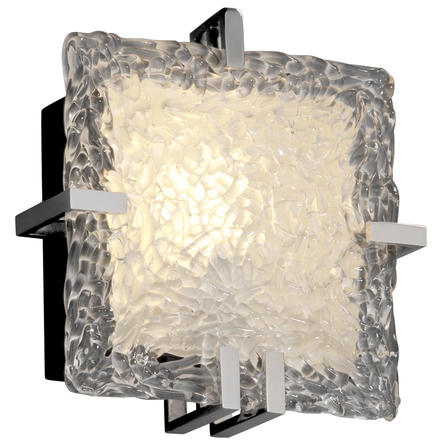 Clips Square Lace Glass Wall Sconce by Justice Design | GLA-5550-LACE ...