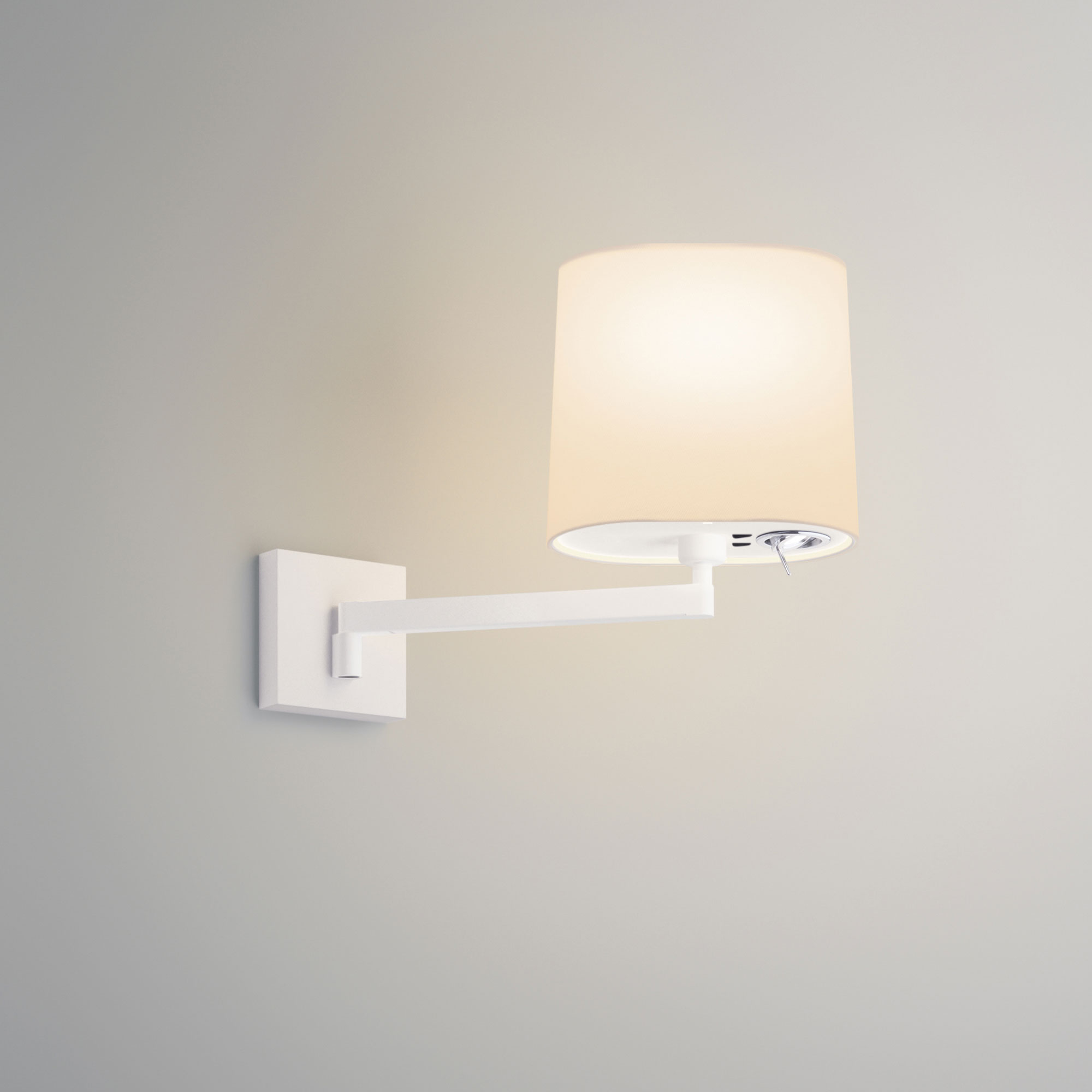 Swing Shaded Wall Light with Reading Light by Vibia | 0514-93
