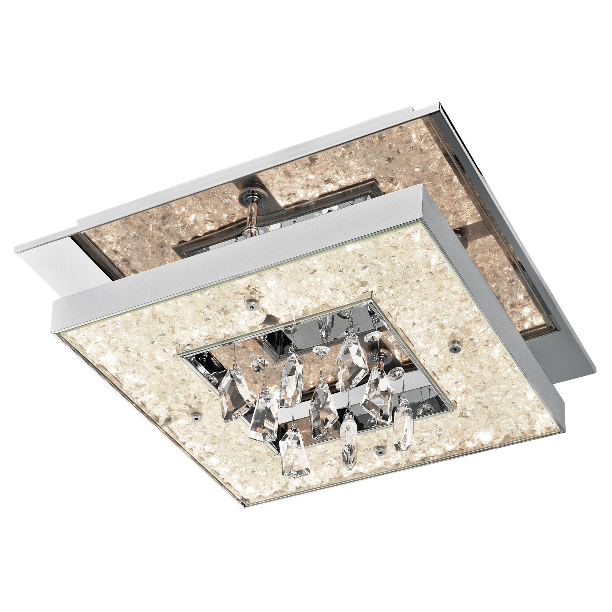 Crushed Ice Square Ceiling Light Fixture by Elan | ELA-83431