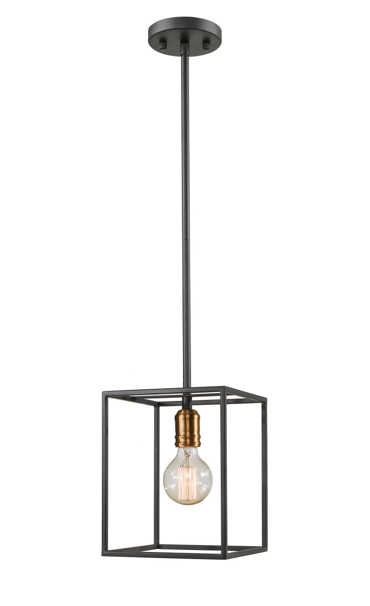 Troubadour Cage Mini Pendant by Z-Lite | 8001-8MP-BRZ