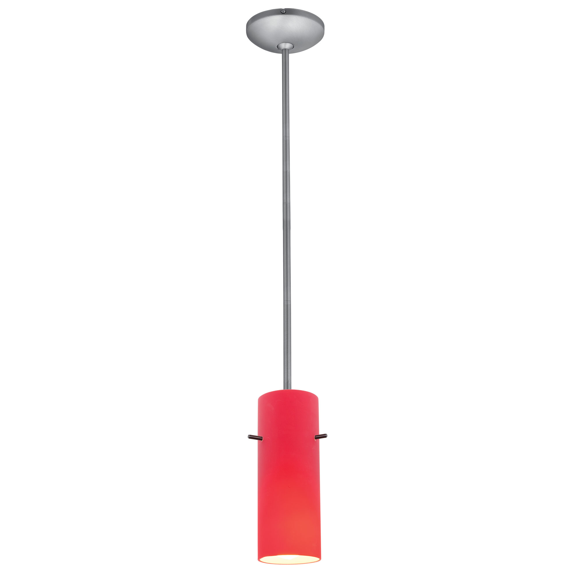 Glass Cylinder Rod Pendant by Access | 28030-1R-BS/RED | ACC486088