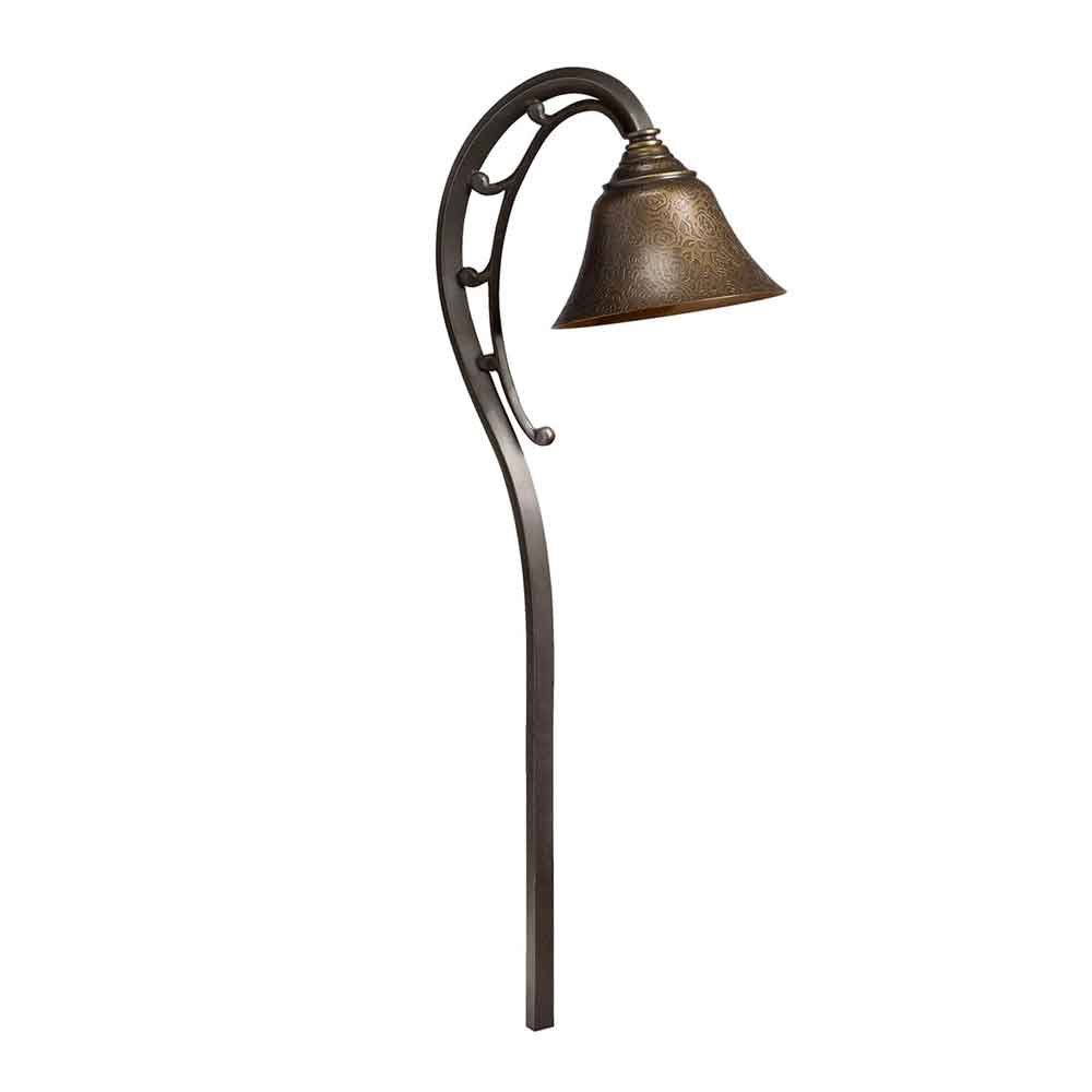 12V Intaglio Crook Neck Path Light by Kichler | 15436OZ