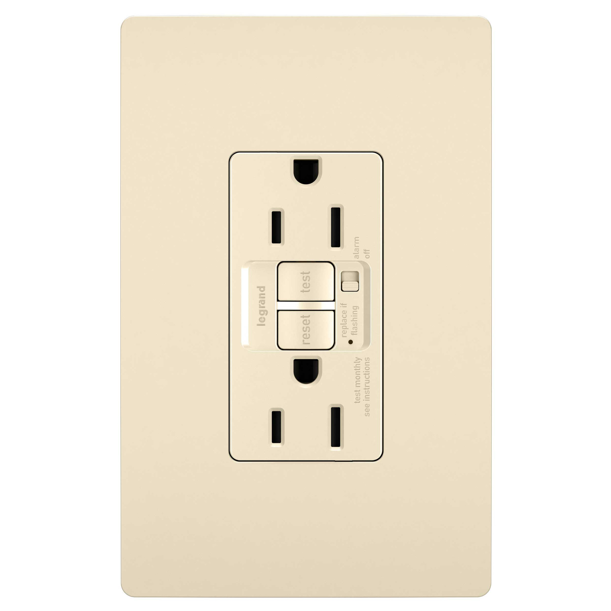 15 Amp Audible Alarm Tamper Resistant GFCI Outlet by Legrand Radiant ...