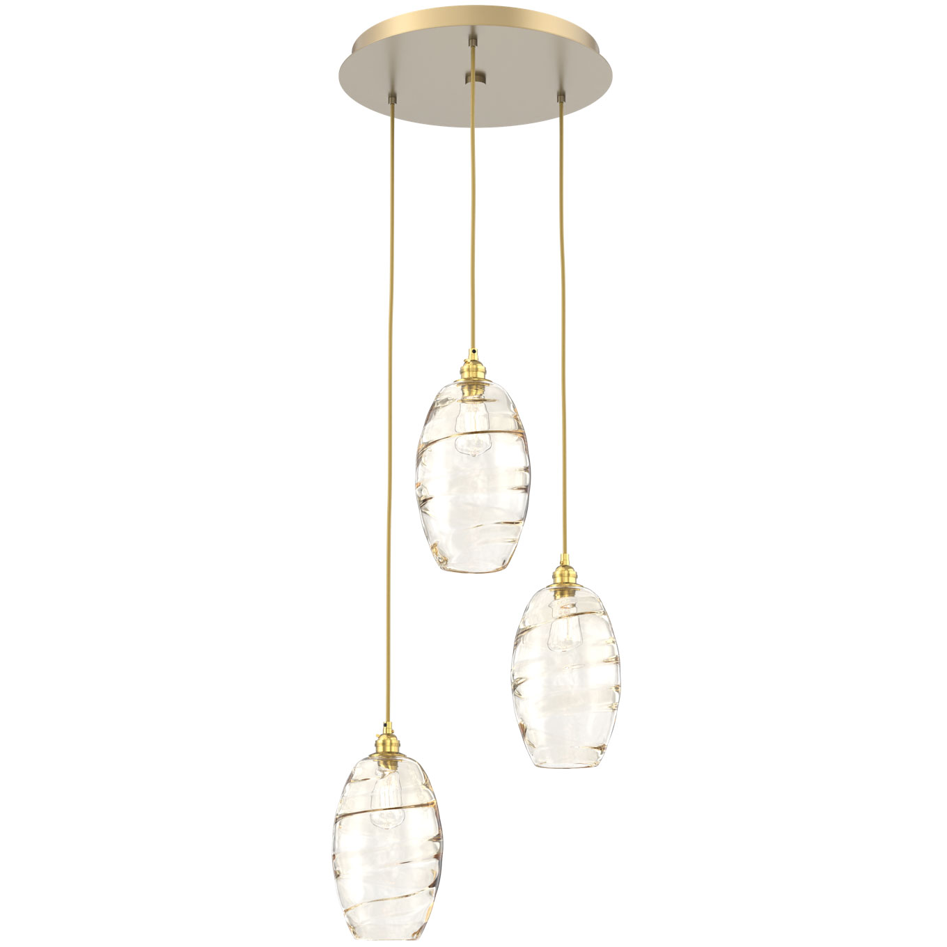 Ellisse Round Multi Light Pendant by Hammerton Studio | CHB0035-03-BS ...
