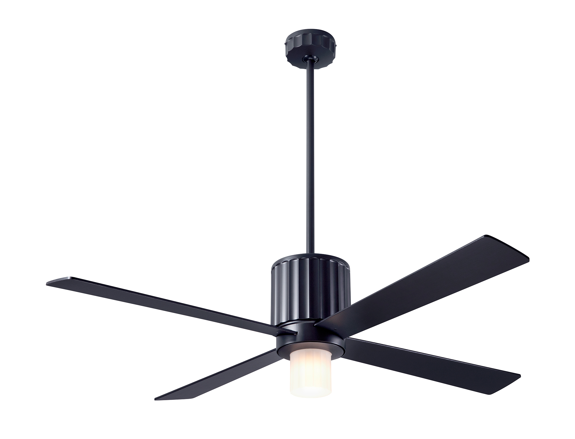 Flute Ceiling Fan with Light by Modern Fan Co. | FLU-DB-52-BK-752-003 ...