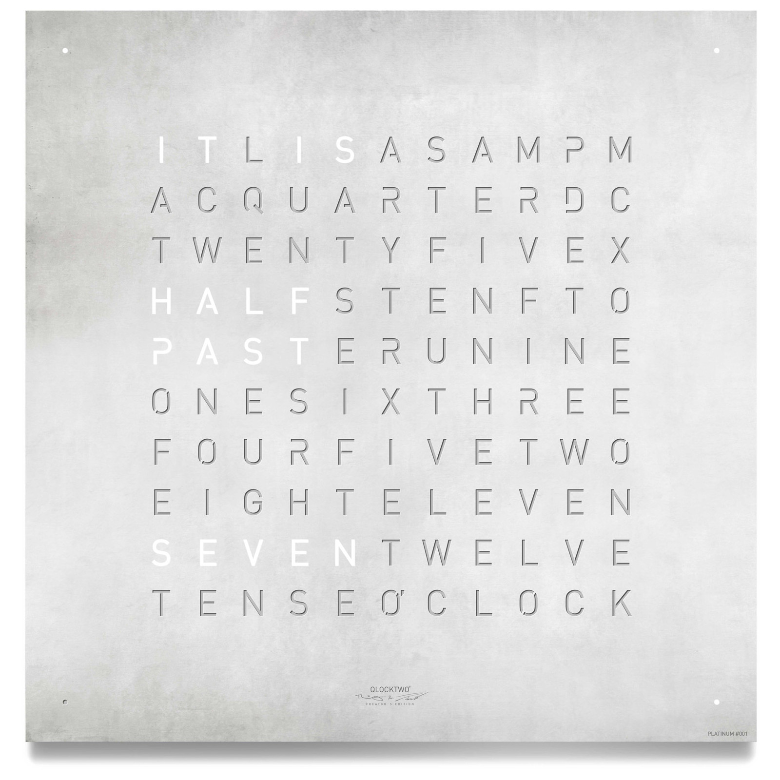 Qlocktwo Creators Edition Classic Wall Clock by Qlocktwo by Biegert ...