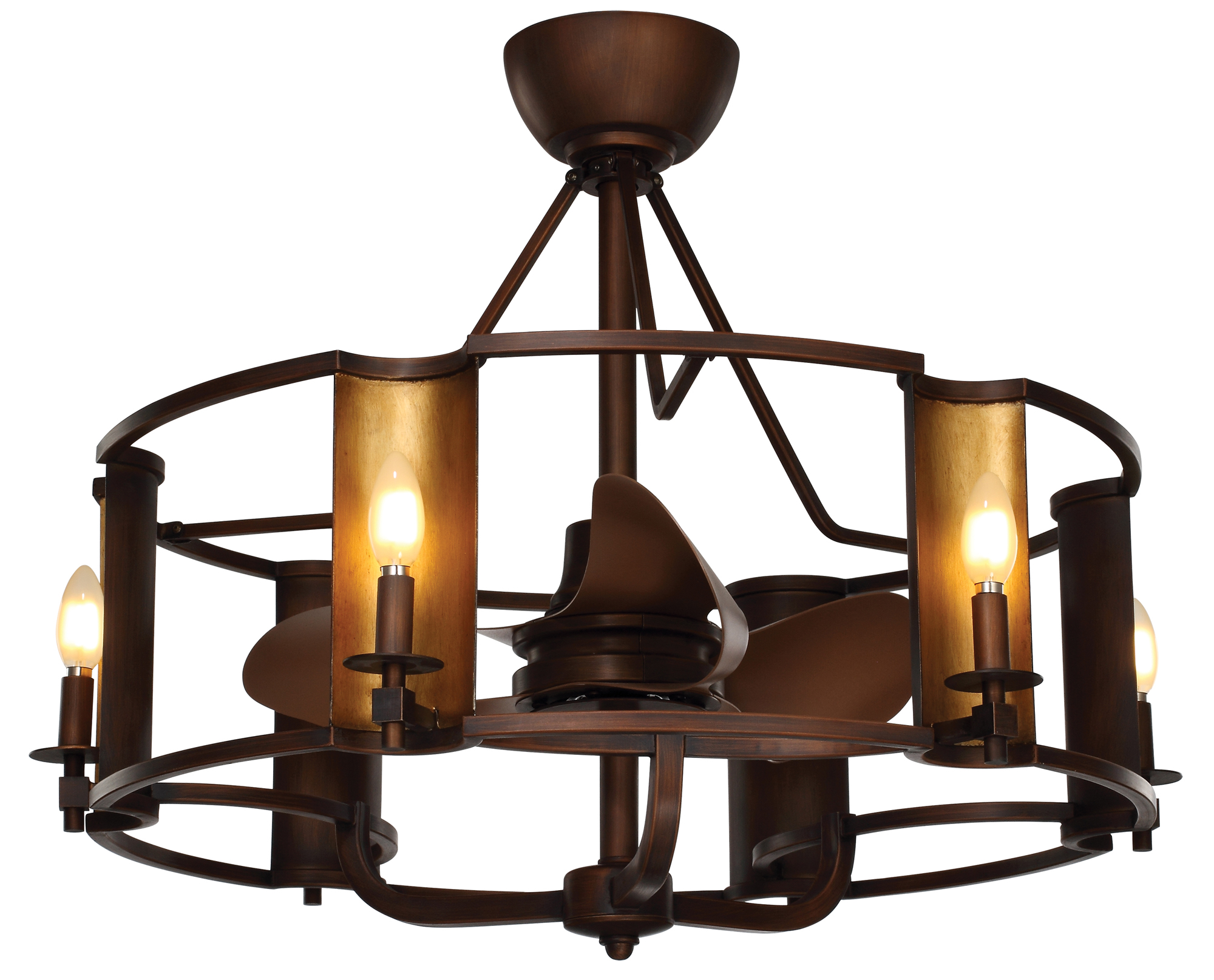 Candella Ceiling Fan with Light by Maxim Lighting | 60012CHBGLD