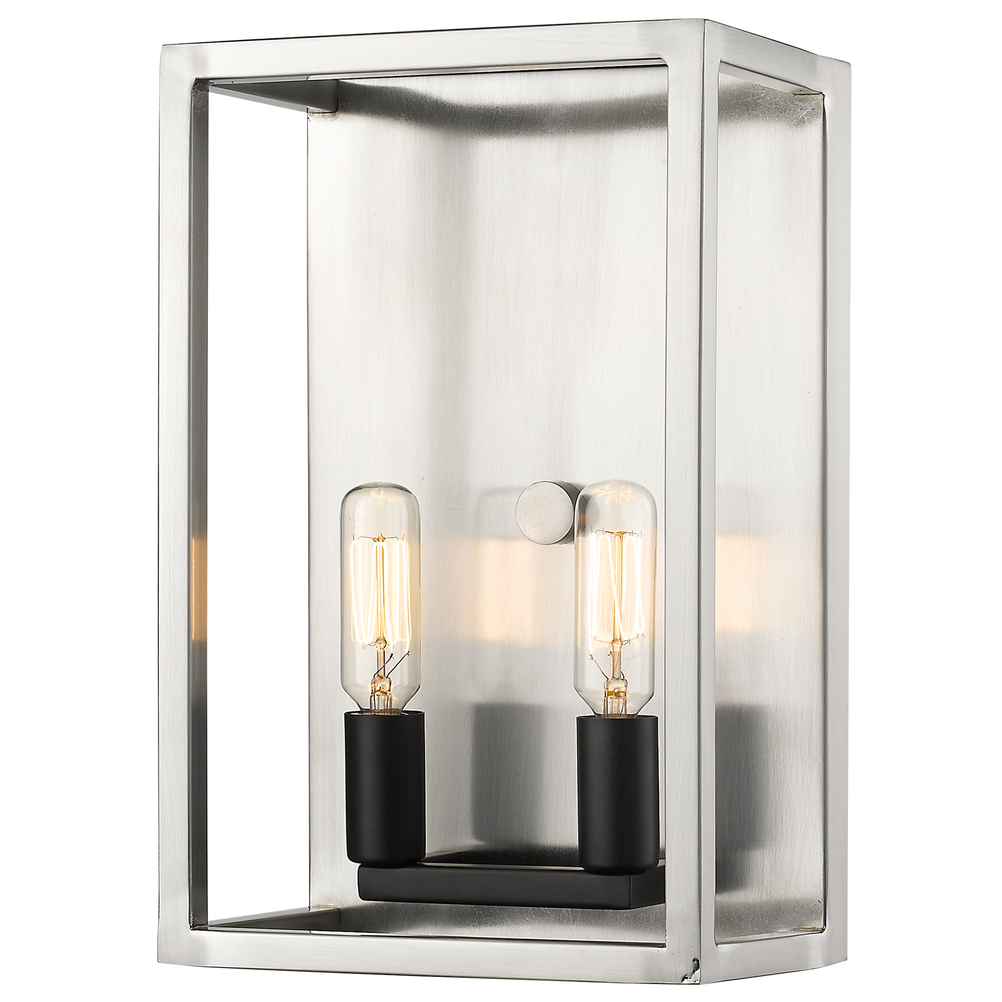 Quadra Wall Light by Z-Lite | 456-2S-BN-BK