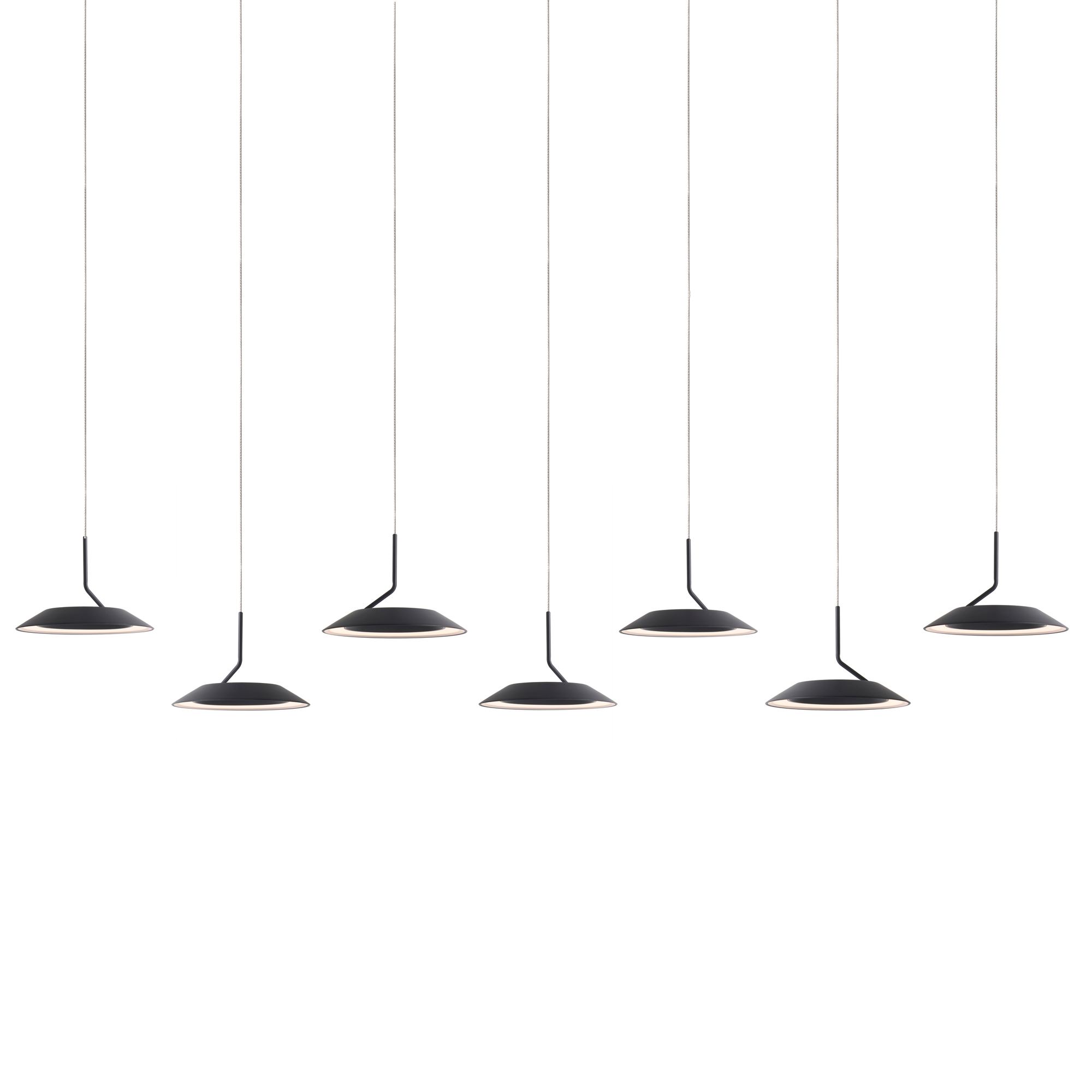 Royyo Linear Multi Light Pendant by Koncept Lighting | RYP-L7-SW-MTB ...