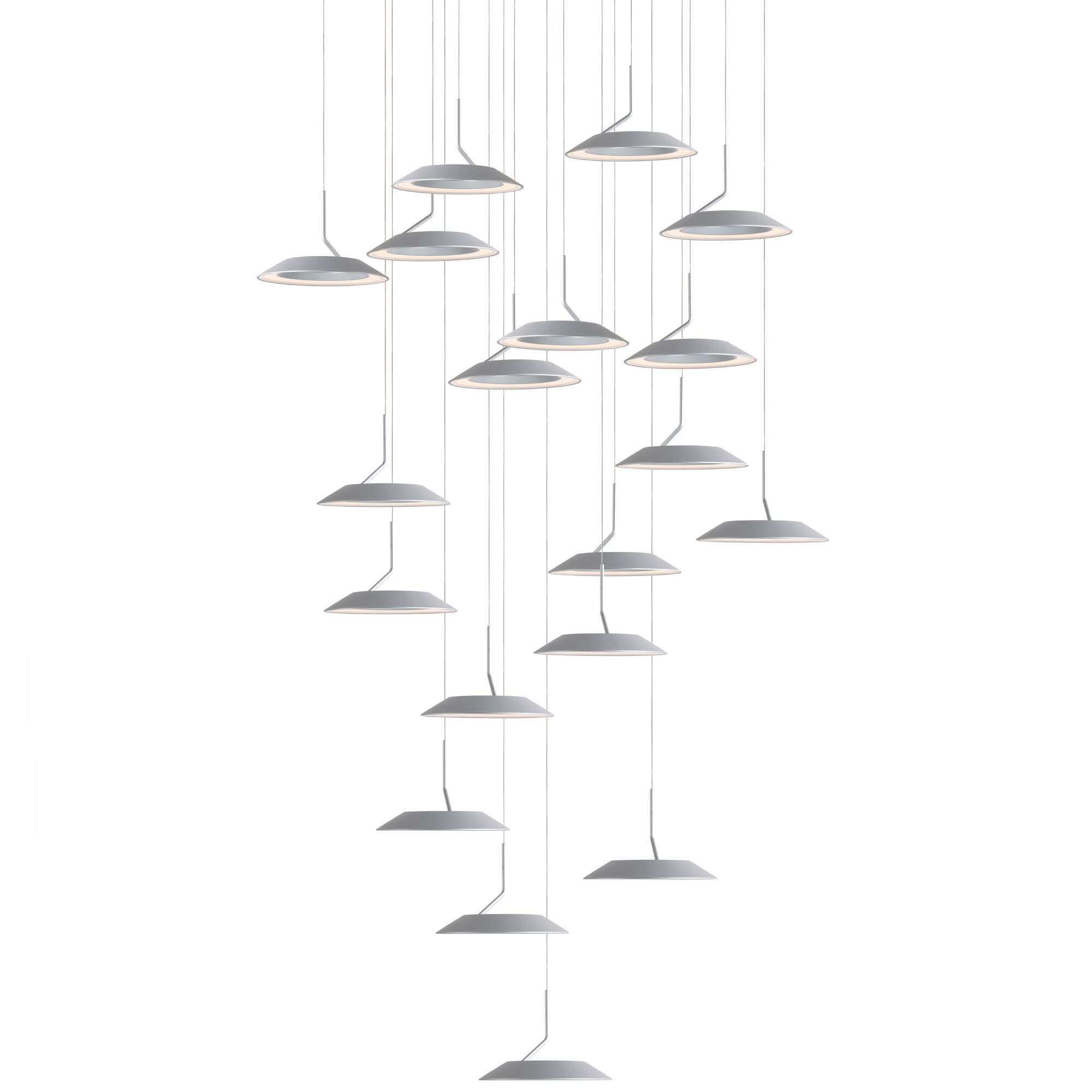 Royyo Circular Multi Light Pendant by Koncept Lighting | RYP-C19-SW-SIL ...