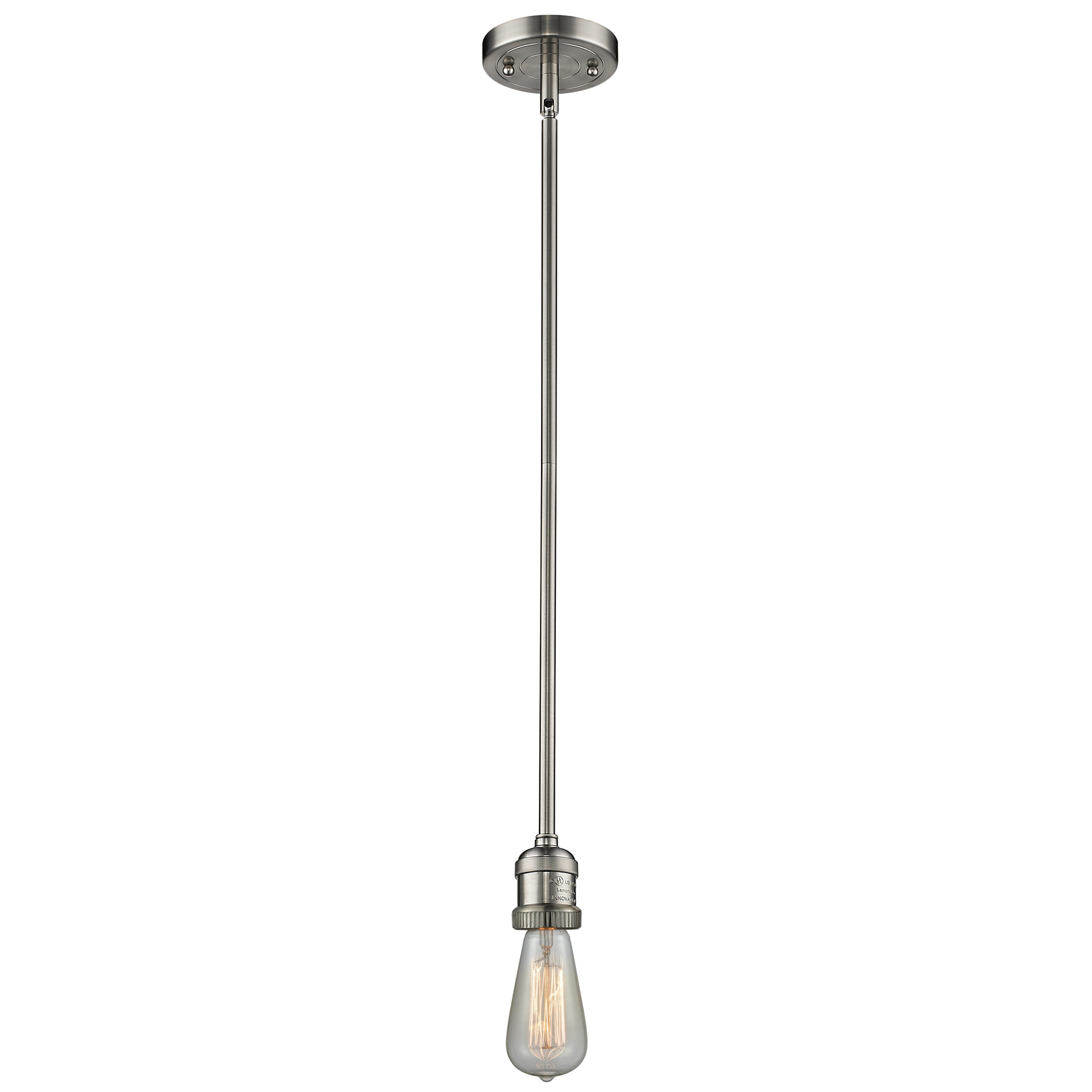Bare Bulb Down Rod Mini Pendant by Innovations Lighting | 200S-SN