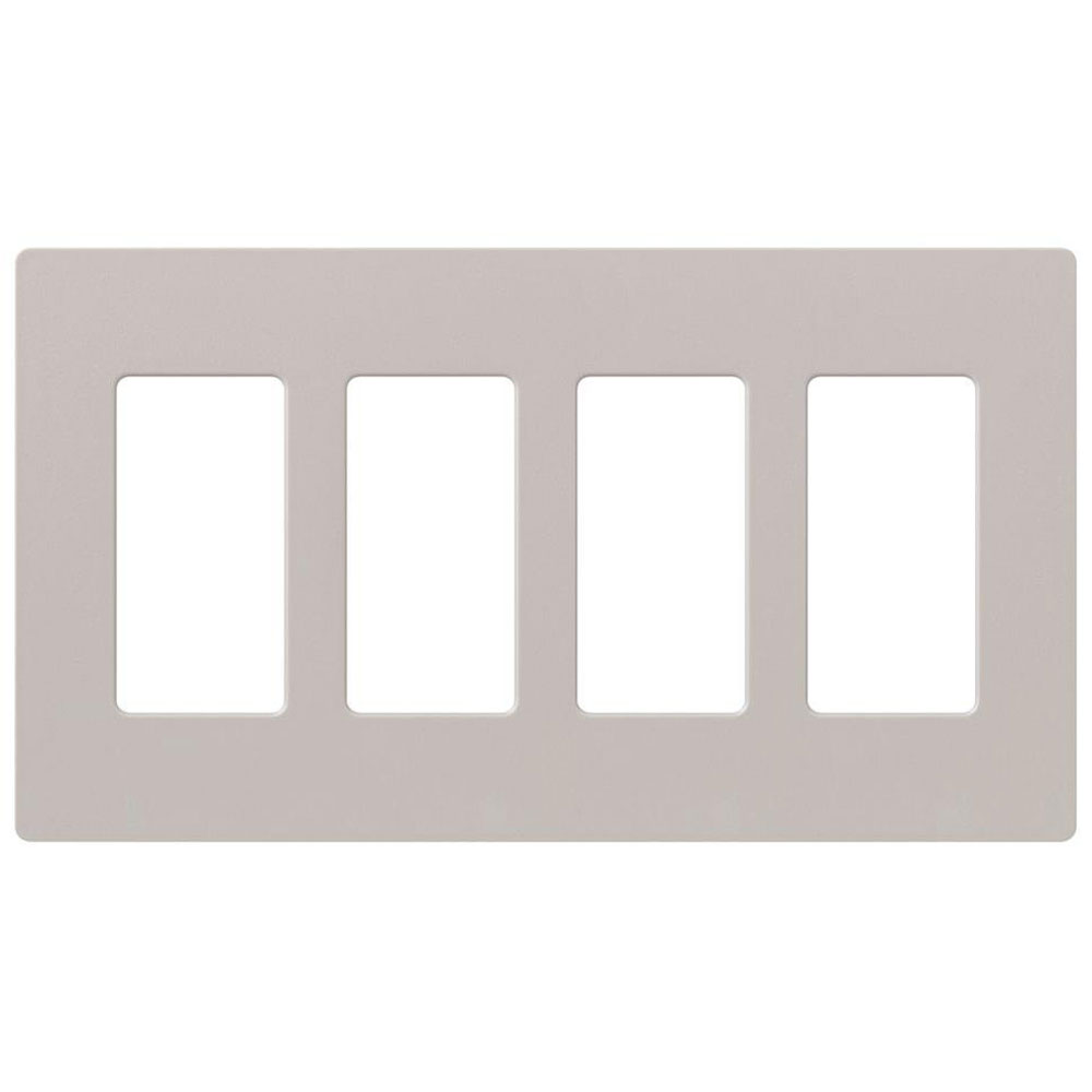 Claro Designer Style 4 Gang Wall Plate by Lutron | SC-4-TP